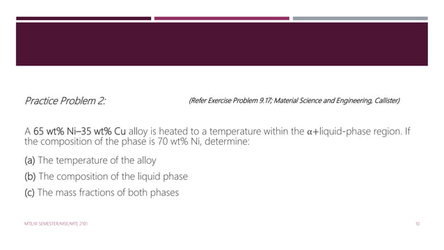 Two Component System:Binary Eutectic Phase Diagram | PPTX | Chemistry | Science
