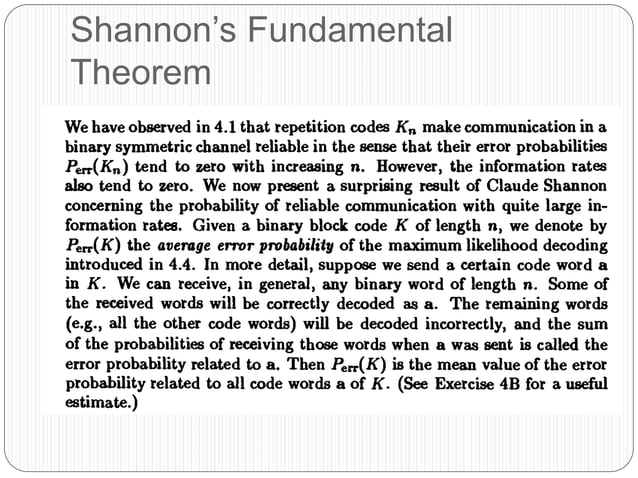 Information And Theory Coding Lecture 18 Ppt