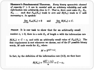 Information and Theory coding Lecture 18 | PPT