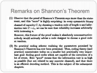 Information and Theory coding Lecture 18 | PPT