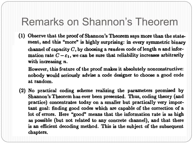 Information and Theory coding Lecture 18 | PPT