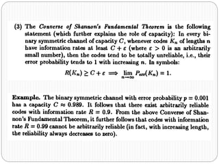Information and Theory coding Lecture 18 | PPT