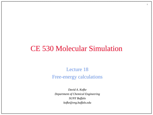 Molecular Dynamics Simulation Fundamentals Ppt