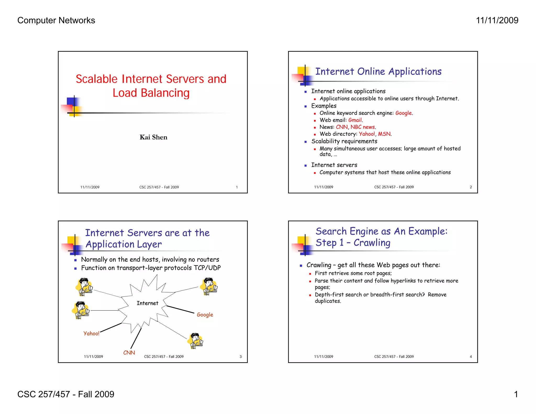 Scalable Internet Servers And Load Balancing Ppt