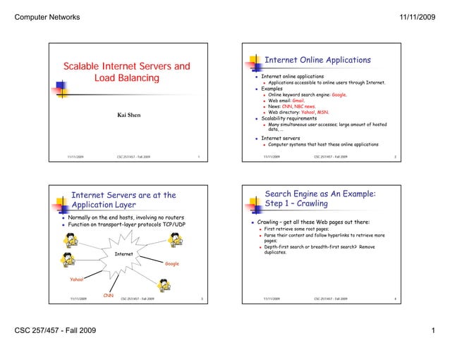 Scalable Internet Servers and Load Balancing | PDF | Search | Internet