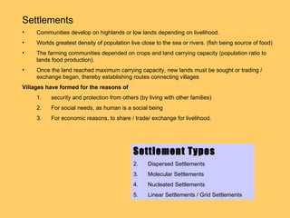 Lecture18 Rural Settlements Sr | PPT