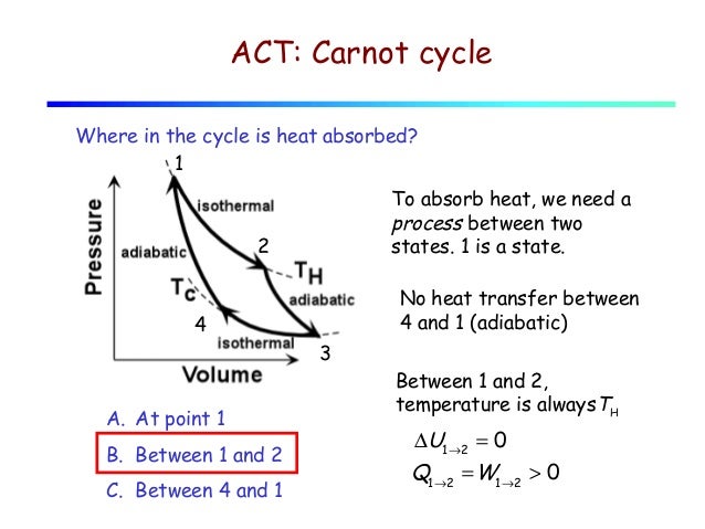Lecture 18 second law of thermodynamics. carnot's cycle