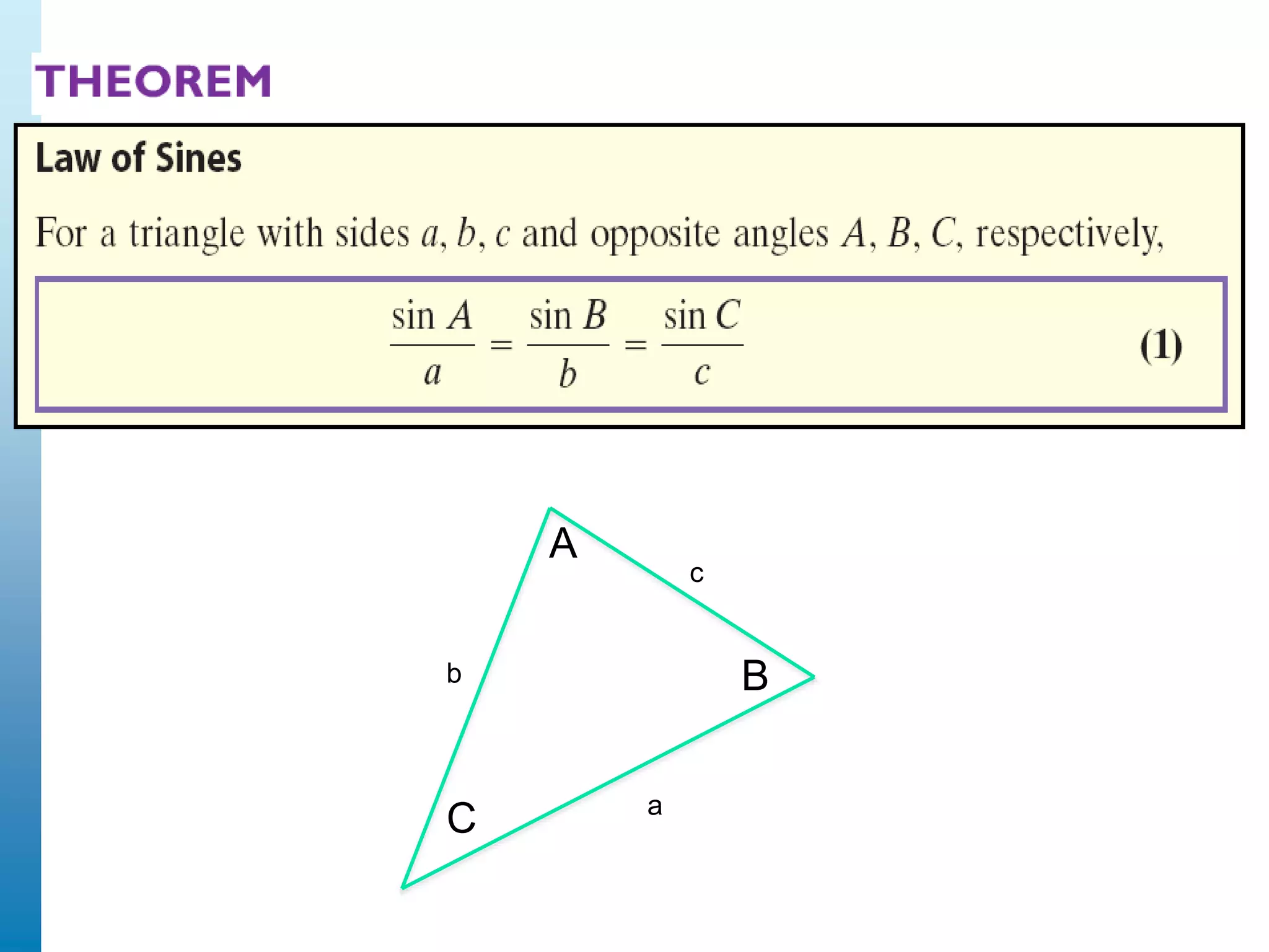 Lecture 18 section 7.1 & 7.3 laws of sin & cos | PPT