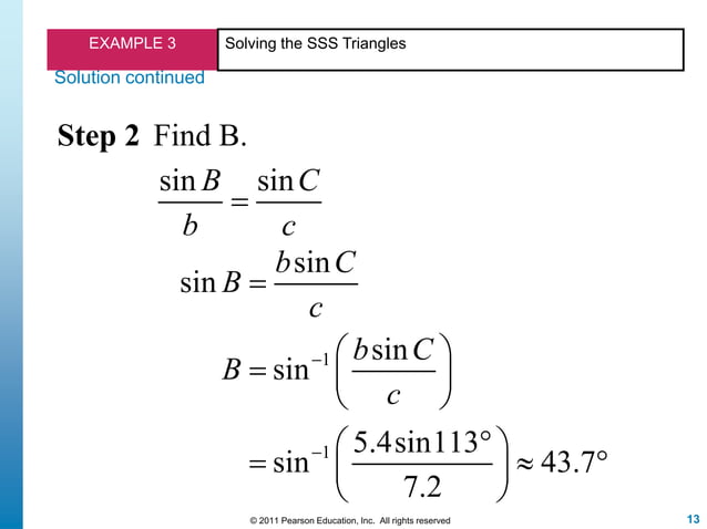 Lecture 18 section 7.1 & 7.3 laws of sin & cos | PPT Lecture 18 section 7.1 & 7.3 laws of sin & cos | PPT
