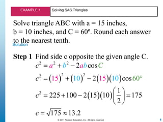 Lecture 18 section 7.1 & 7.3 laws of sin & cos | PPT