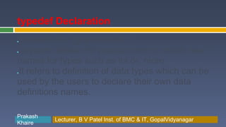 Lecture18 structurein c.ppt | Programming Languages | Computing