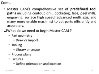 Lecture 3 Computer - Aided Manufacturing (CAM) | PPTX
