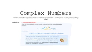 LECTURE 18 MARCH 2024- LEVEL 3 -2 Complex Numbers.ppsx