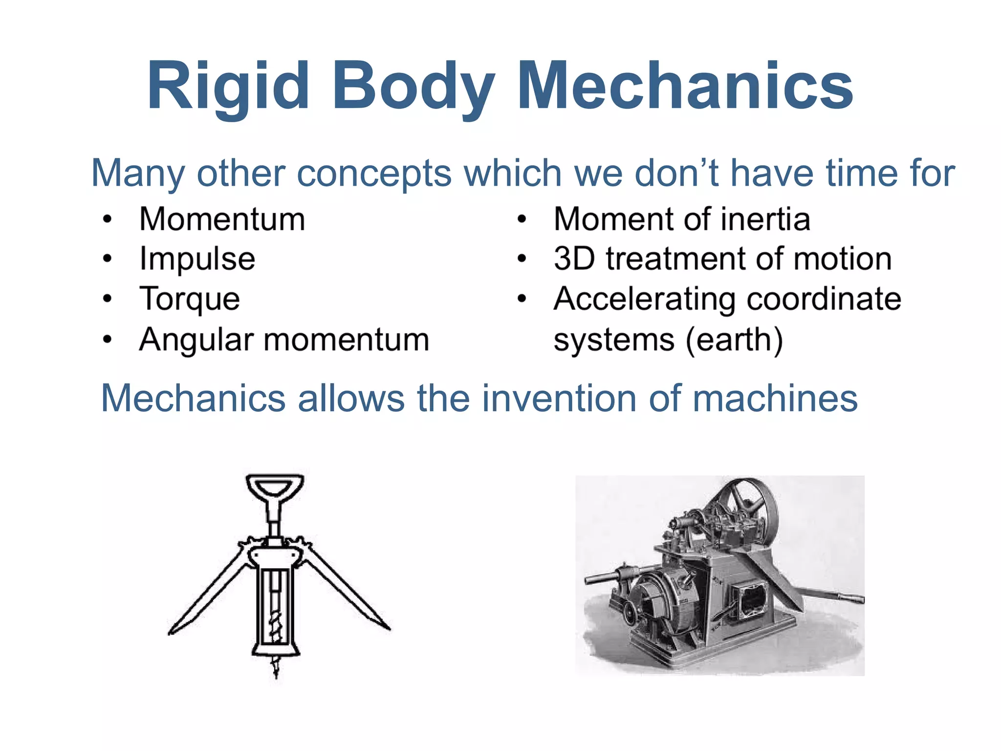 Lecture18 mechanics summary | PPT
