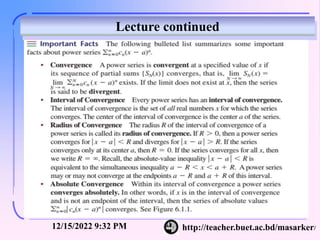 Lecture 18 on Series solution 6.1 only.pdf