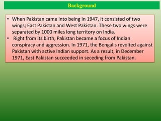 Lecture 18 separation of east pakistan 1971 | PPTX
