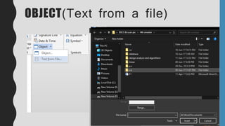 cover page,charts,text box and objects in MS word | PPTX