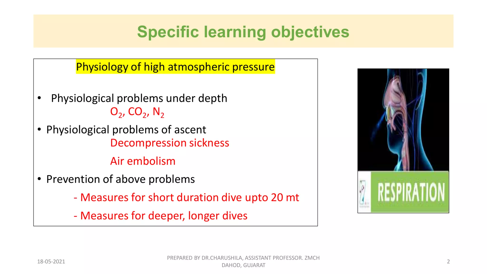 Physiology of high atmospheric pressure:Effects of increased pO2 ...