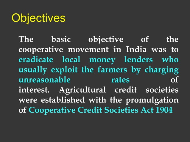 Objective and principals of cooperative societies | PPT | Agriculture ...