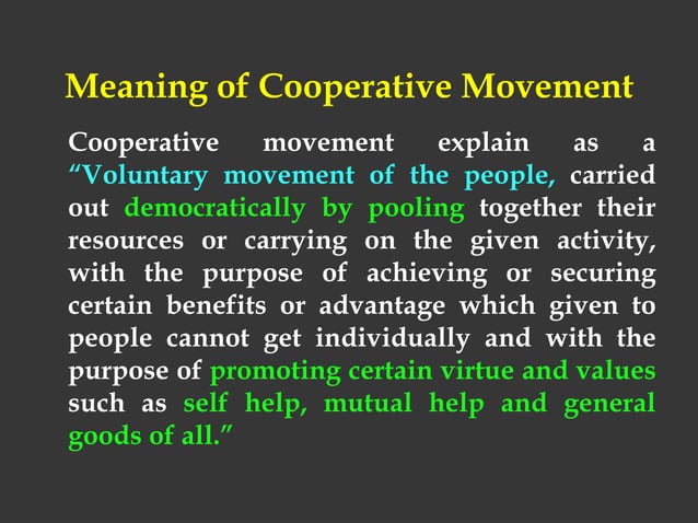 Objective and principals of cooperative societies | PPT | Agriculture ...