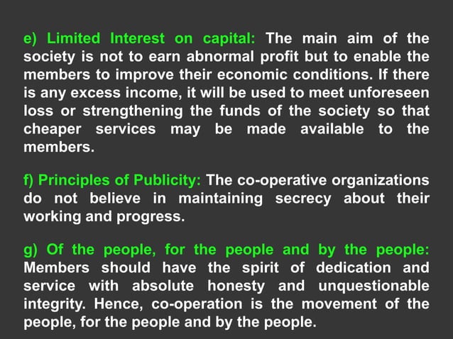 Objective and principals of cooperative societies | PPT | Agriculture ...