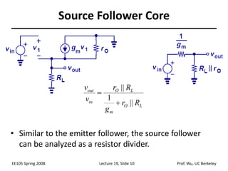 Single stage amplifier using mos technology | PDF