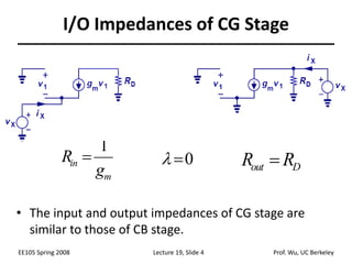 Single stage amplifier using mos technology | PDF