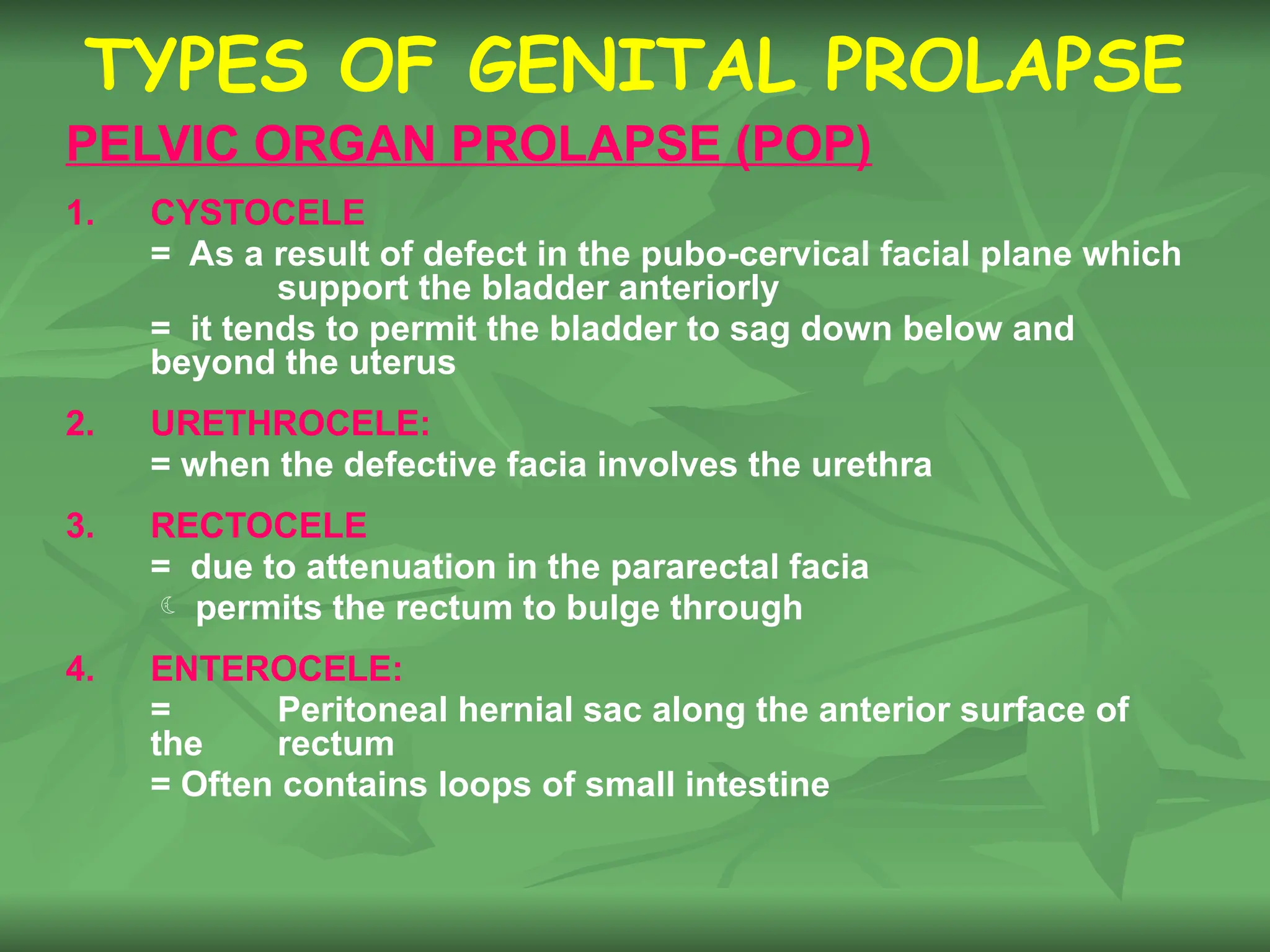 Lecture 19 - genital prolapse and management | PPTX