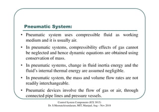 Lecture 19 mathematical modeling of pneumatic and hydraulic systems | PDF