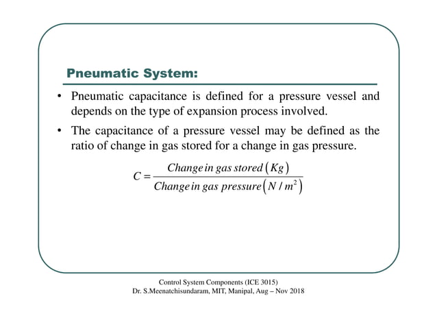 Lecture 19 mathematical modeling of pneumatic and hydraulic systems | PDF