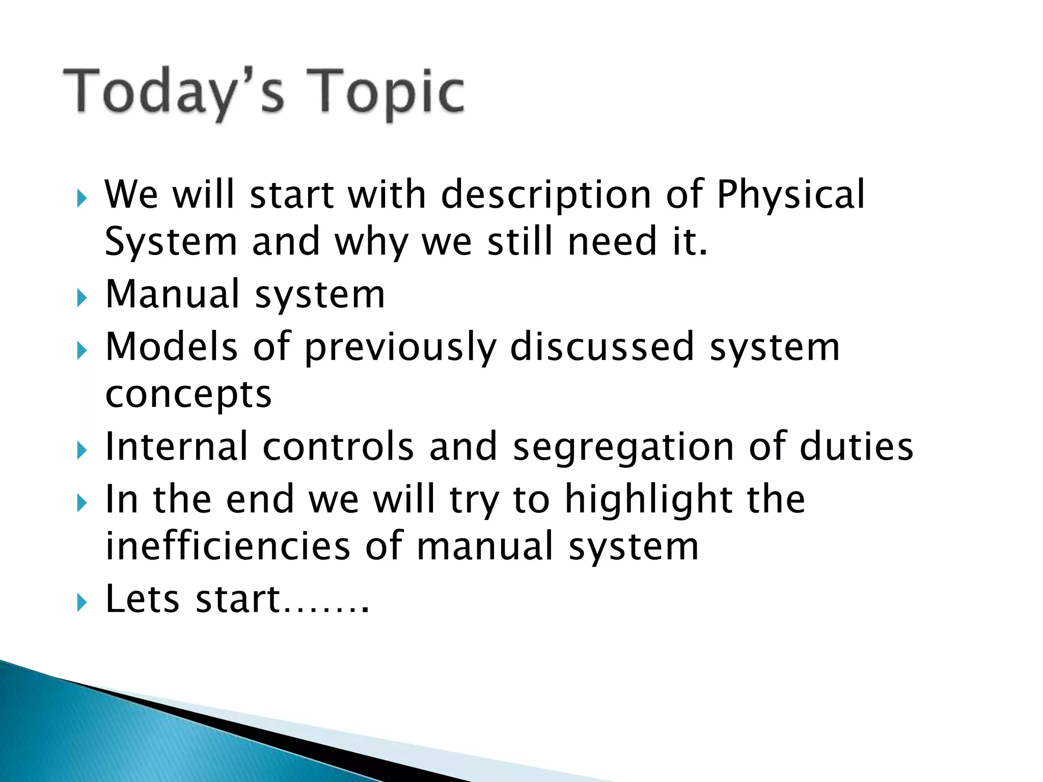 Lecture 19 physical and manual system -revenue cycle - accounting ...