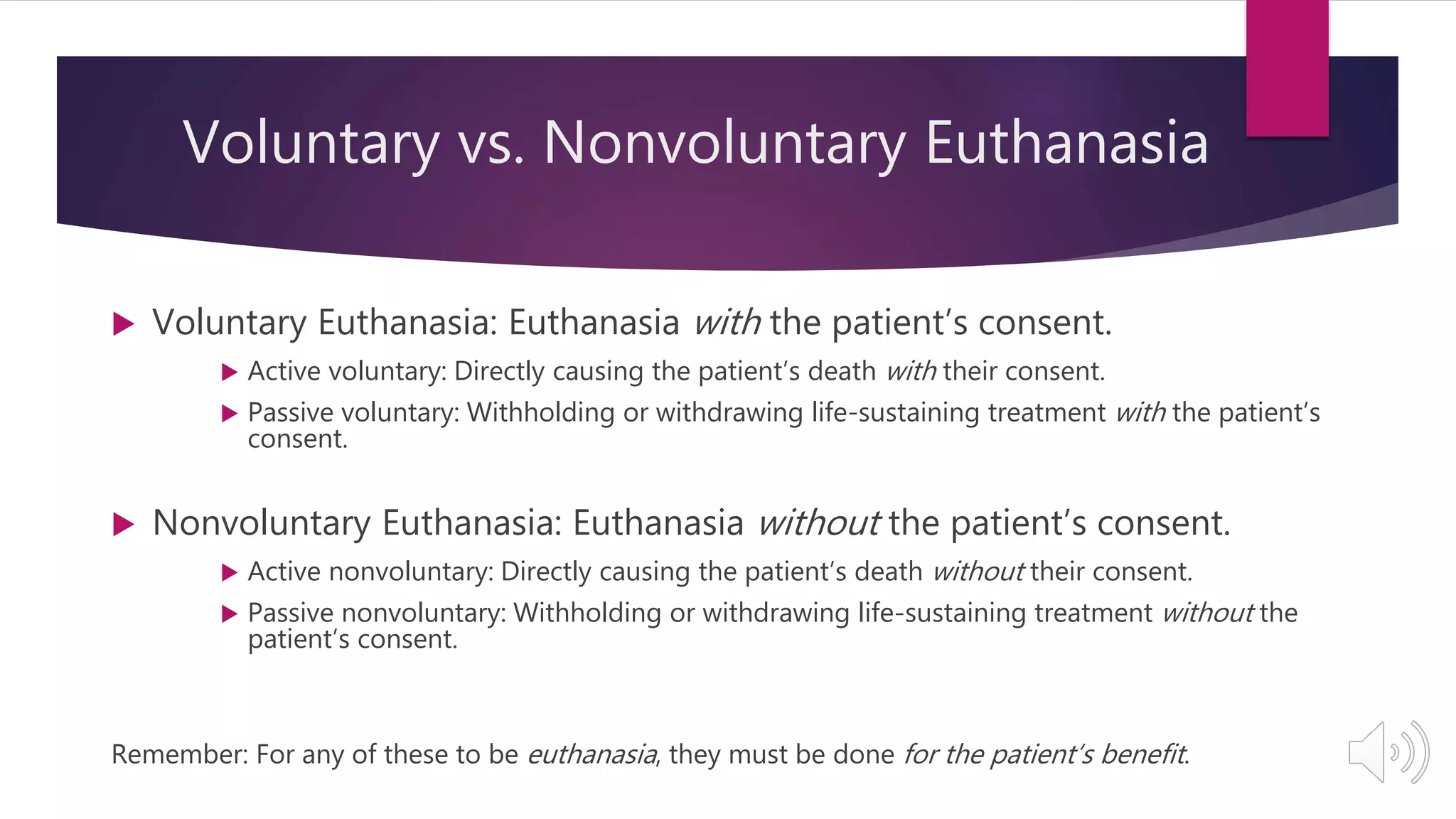 Lecture 19 rachels on euthanasia | PPTX