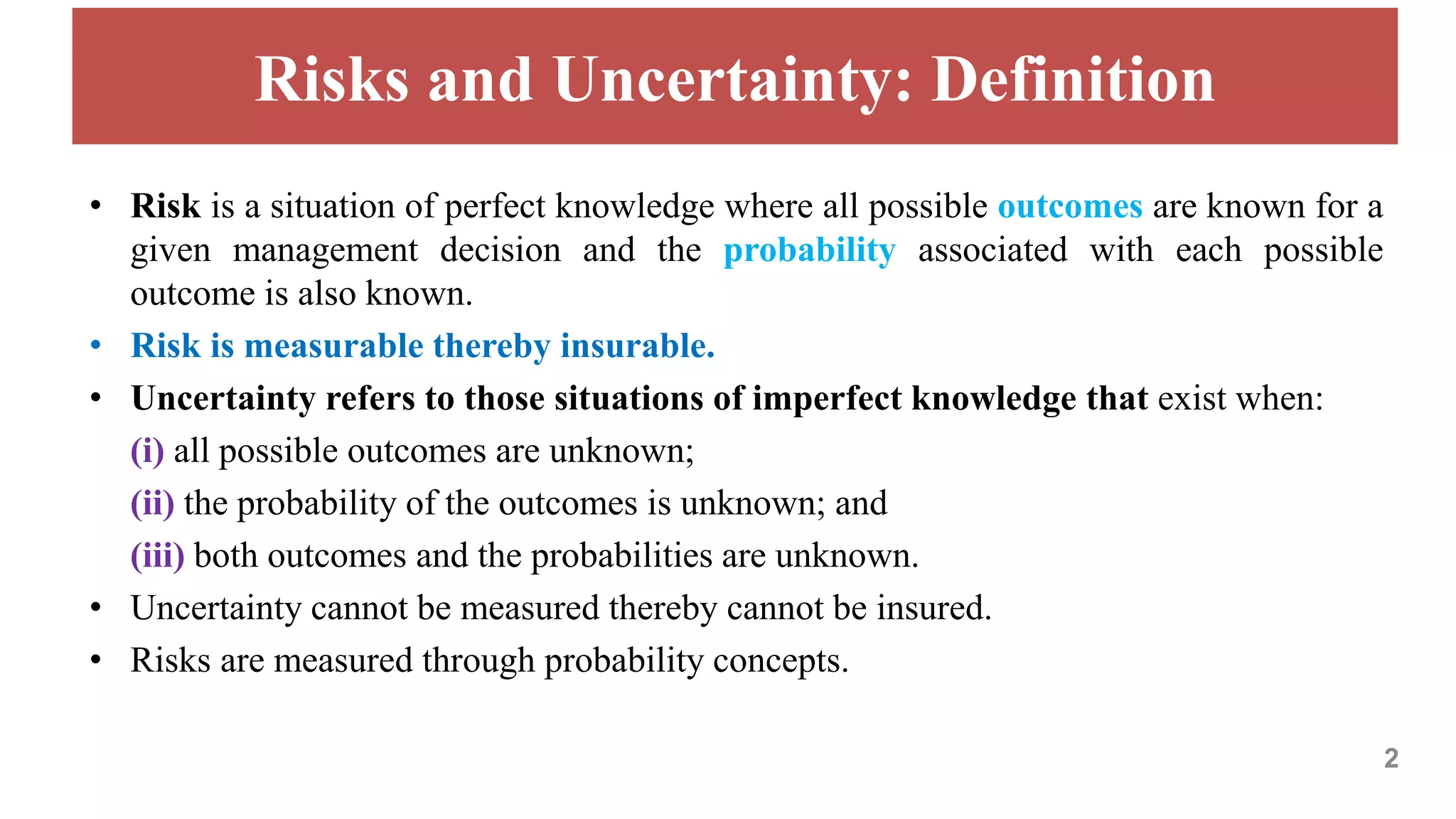 Lecture 19 Risk and Uncertainty | PPTX