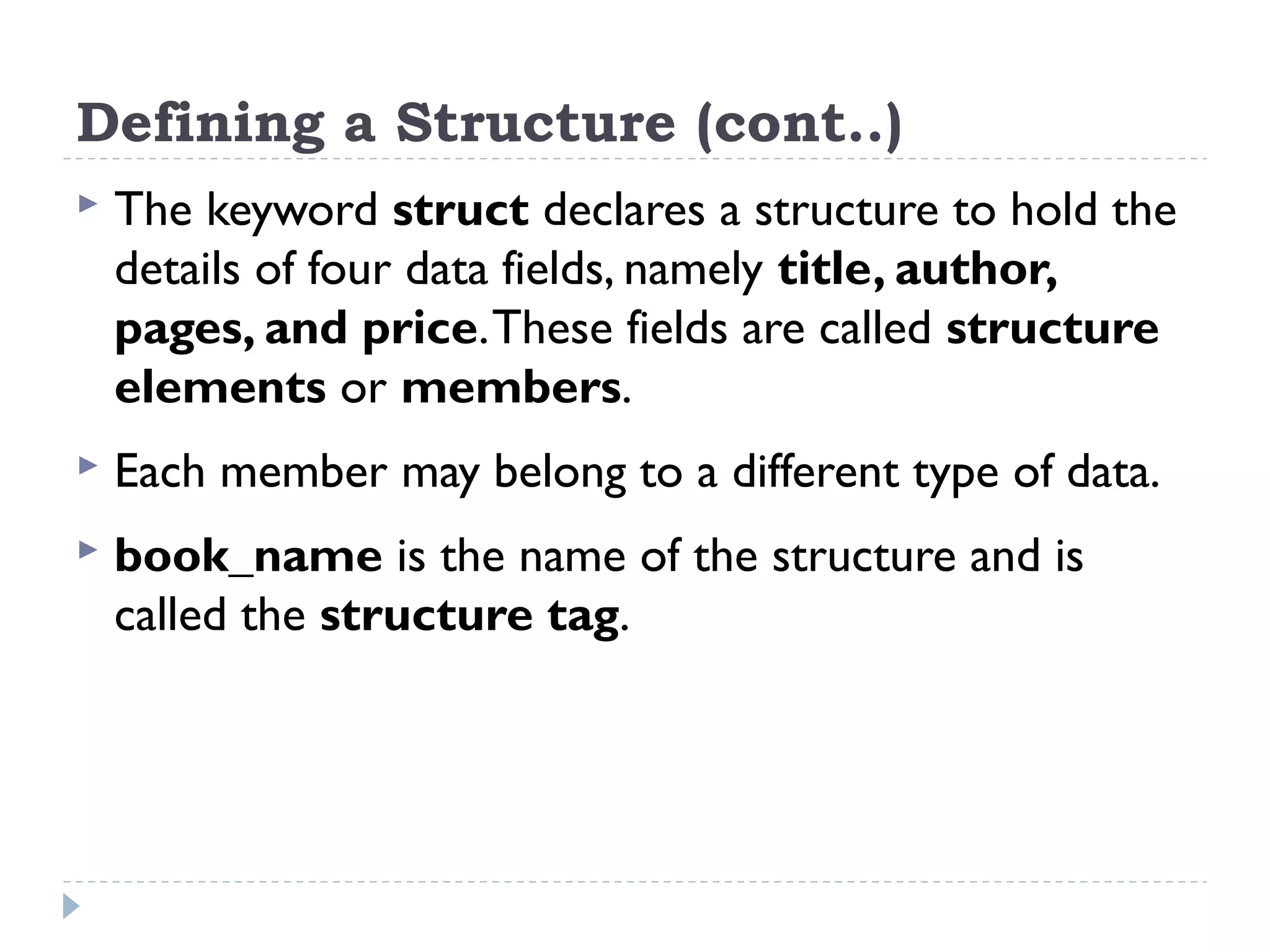 Lecture 19 - Struct and Union | PPT