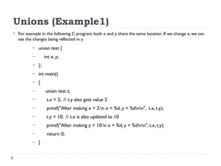 Lecture 19 - Struct and Union | PPT