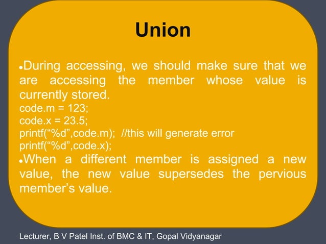 Lecture19 unionsin c.ppt