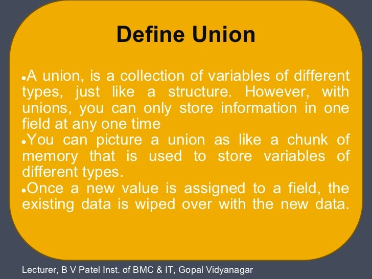 Lecture19 unionsin c.ppt
