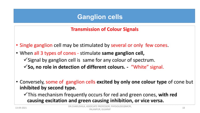 Lecture 4/2022 Special senses -Vision 4 -Physiology of vision ...