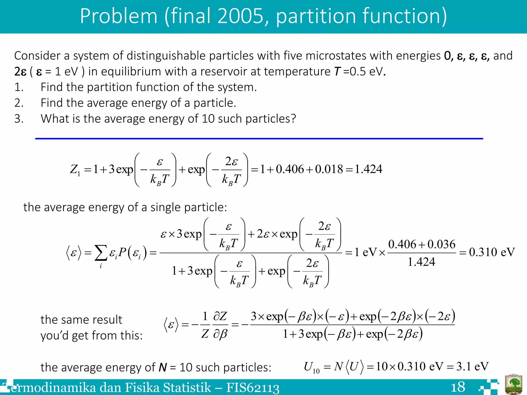 Lecture 19 Boltzmann Statistics.pptx