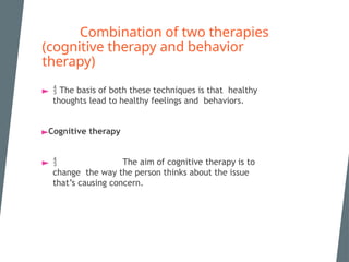 Lecture 19 CBT. cognitive behavioural therapy | PPTX