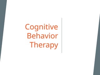 Lecture 19 CBT. cognitive behavioural therapy | PPTX