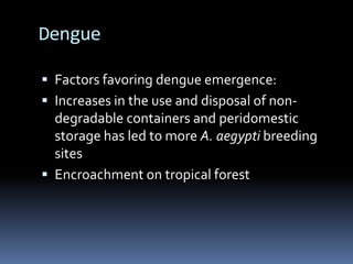 Emerging vector borne diseases (Dengue) | PPTX