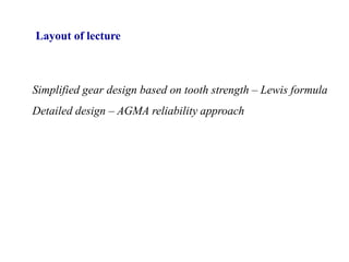 Gear Strength, static and Dynamic Design and Analysis | PDF