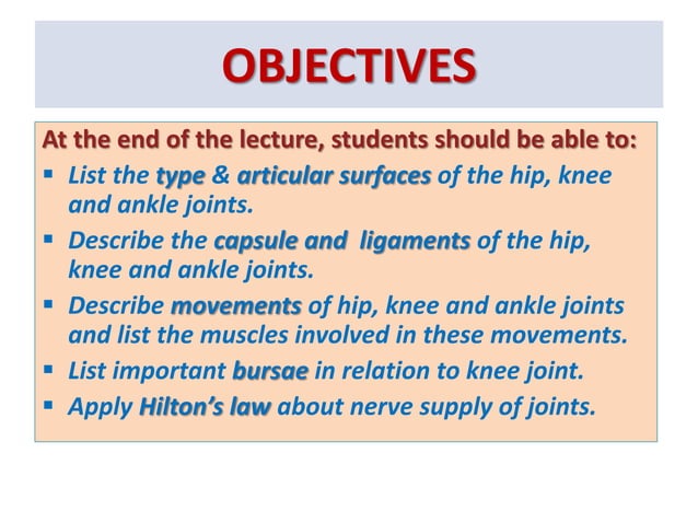 Lecture 19 Hip, Knee & ankle joints.pptx