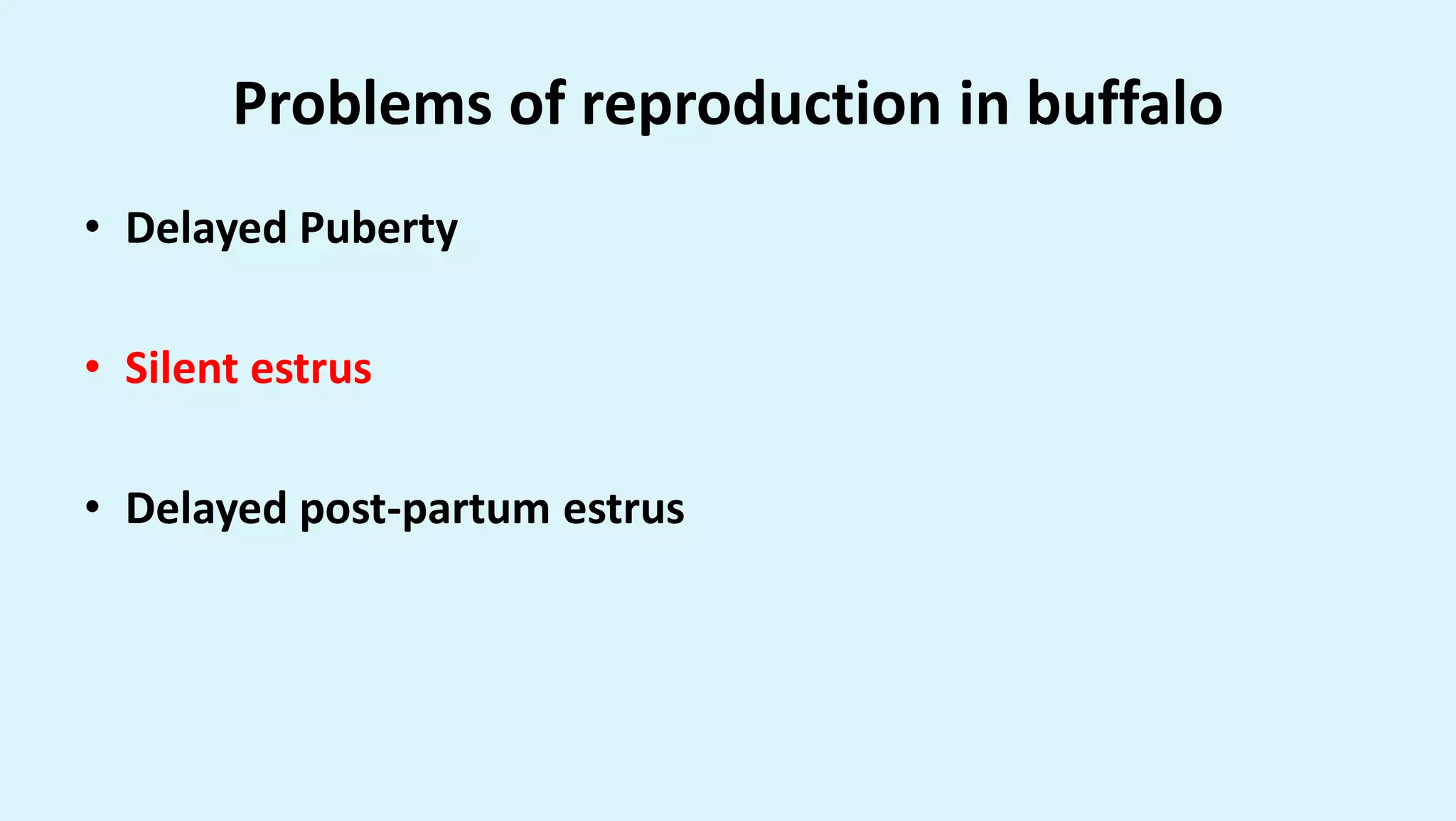 Lecture 19 Reproduction and infertility in female buffaloes | PDF