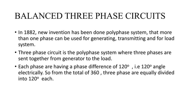 Circuits & Machines three phase circuits | PPT