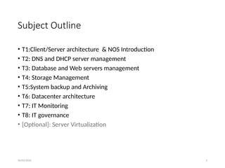 Server Management and Administration Introduction | PPTX