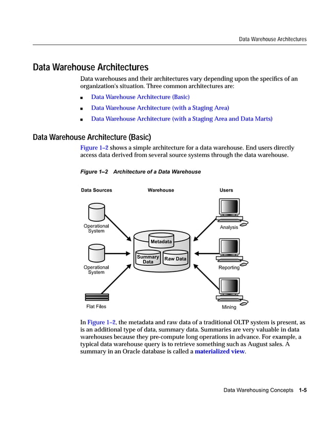 Lecture 1a Data Warehousing Concepts Pdf