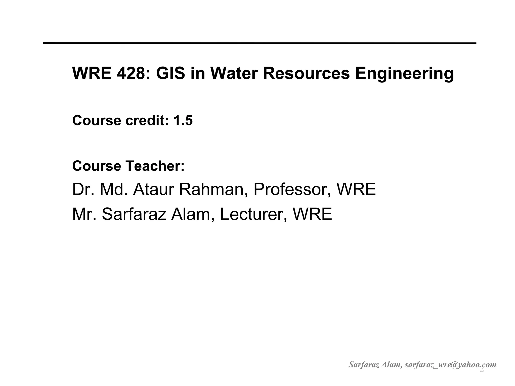 Lecture 1a Introduction To Arc Gis Ppt