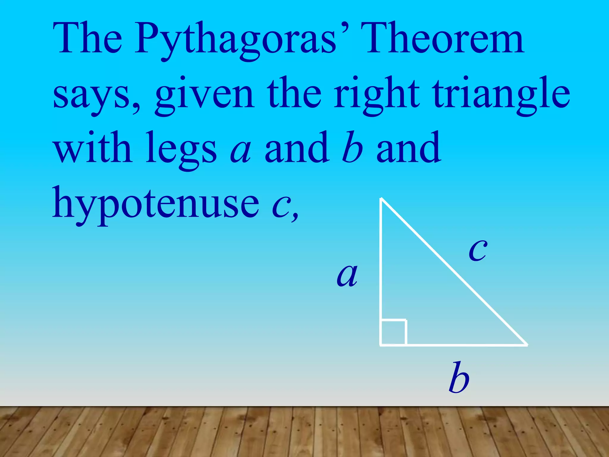 Pythagoras' Theorem | PPT